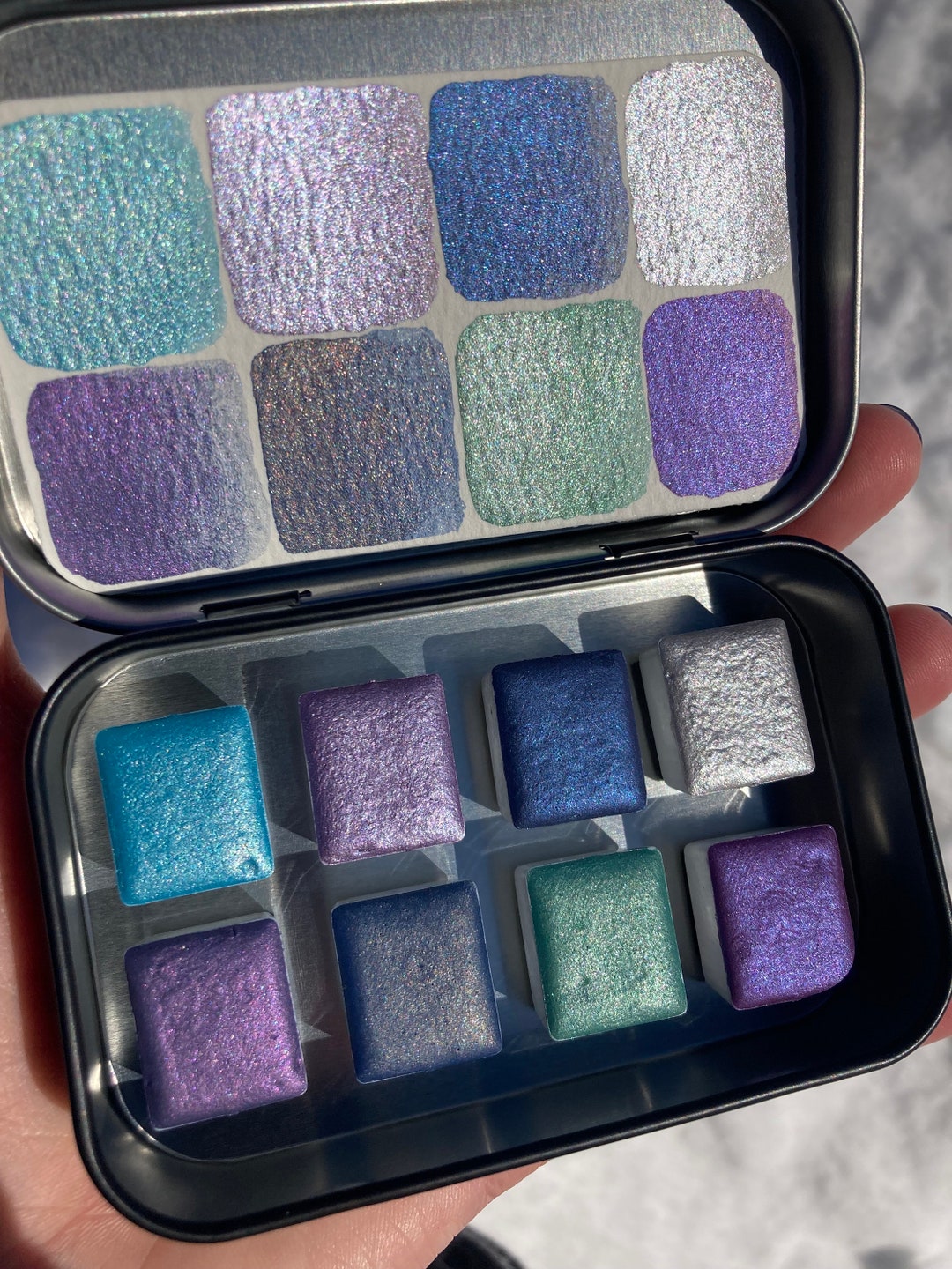 Fae Garden, Handmade Eco Friendly Metallic Watercolor Palette - Etsy
