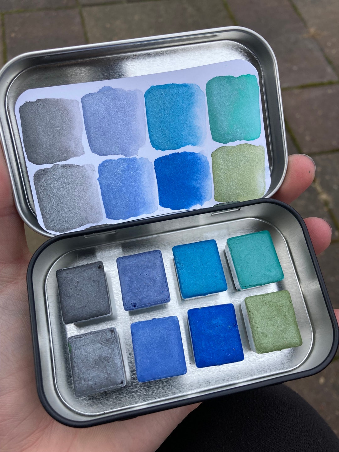 Twilight Streams, Handmade Eco Friendly Metallic Watercolor Palette - Etsy