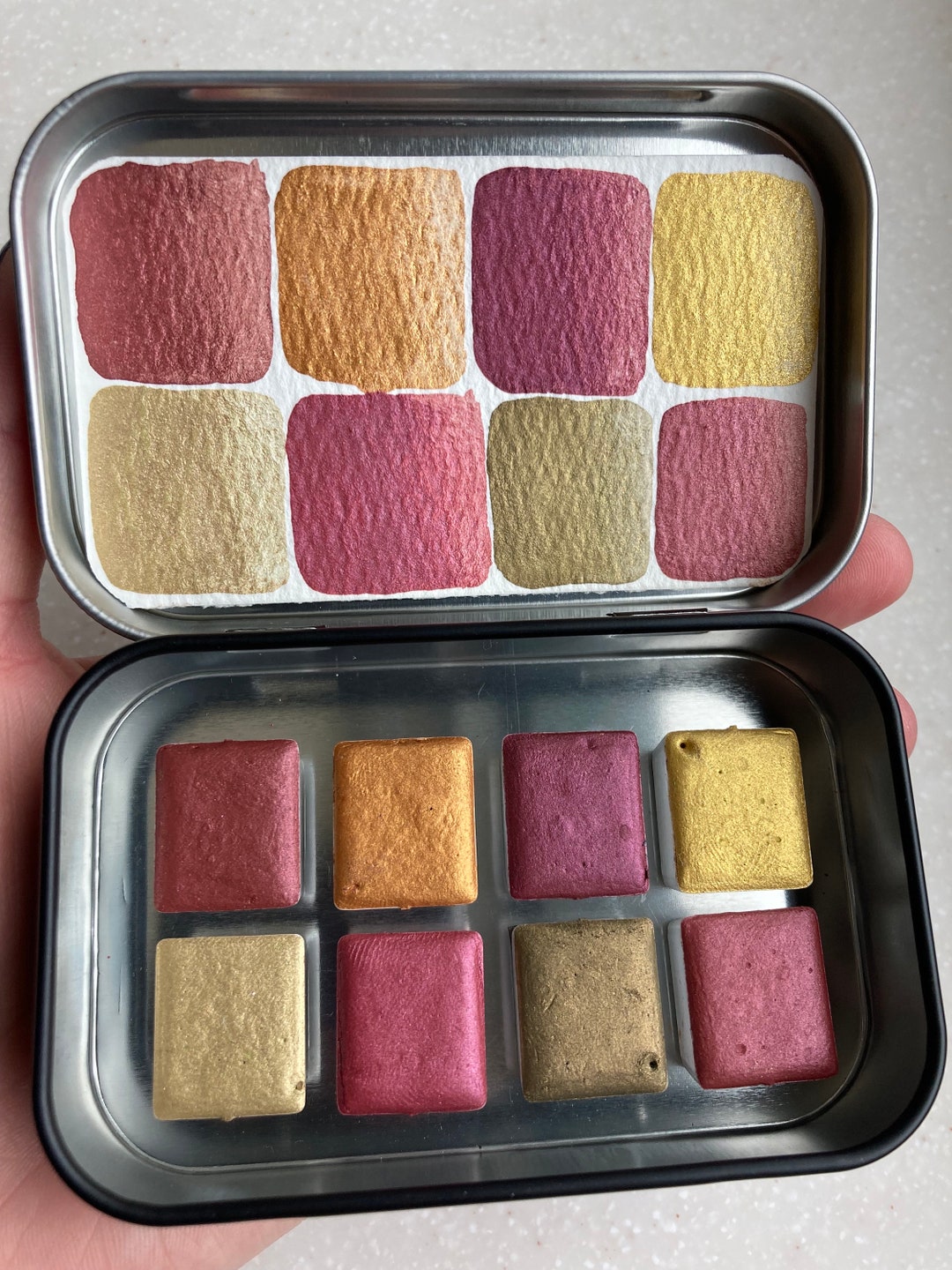 Gryffindor House Colors, Handmade Eco-friendly Metallic Watercolor ...