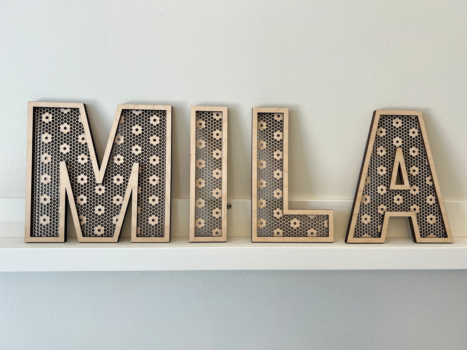 Floral Nursery Letters / Boho Name Sign / Layered Letters / - Etsy