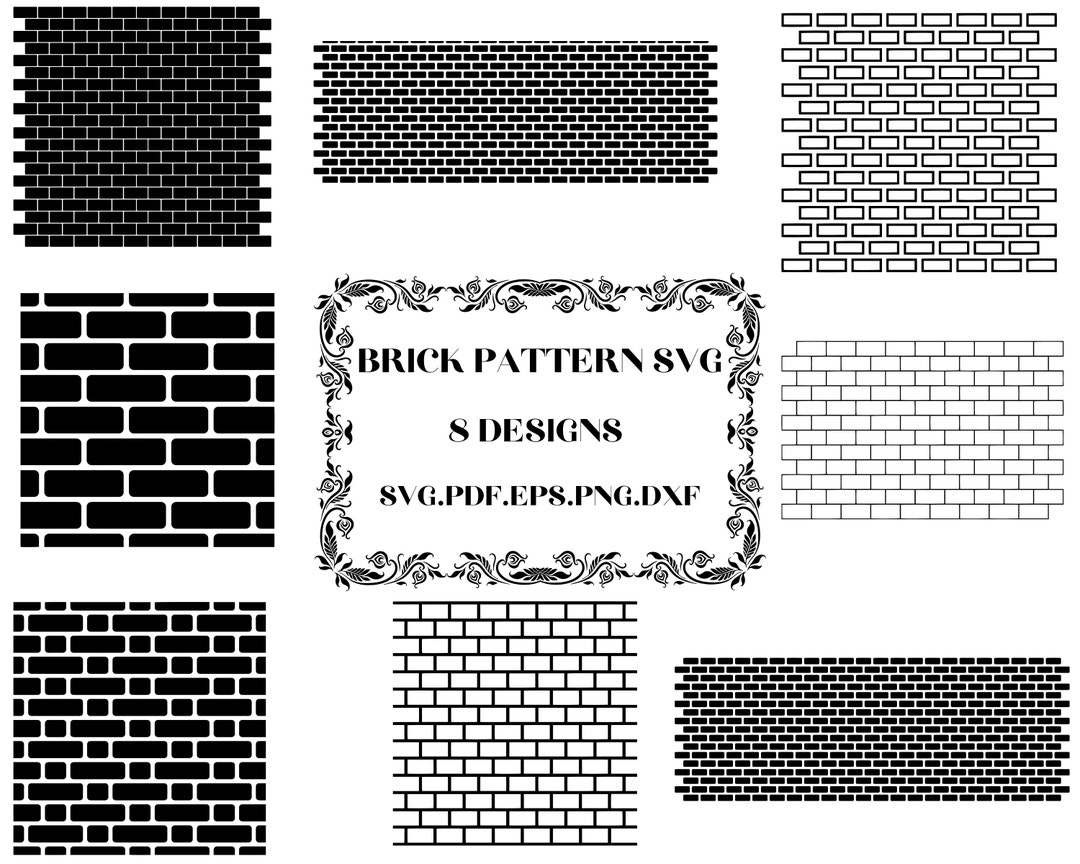 Brick Pattern Svg Bundle Brick Pattern Png Bundle Brick Etsy 