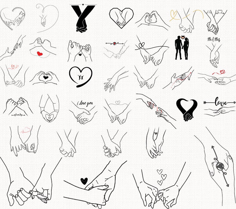 Holding Hands SVG Pinky Hold Love SVG Cut File Customize - Etsy.de