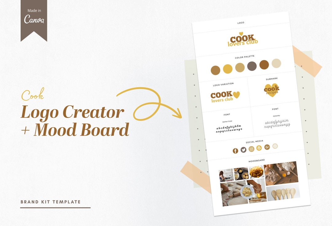 CB 3 Fully Editable Logo Canva Template Brand Board Template - Etsy