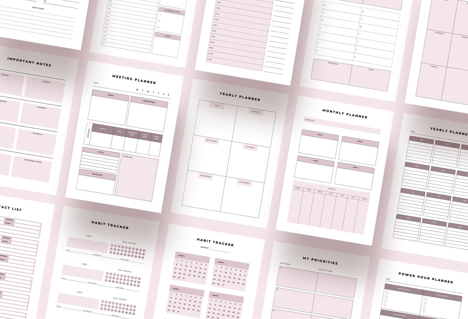 To Do Lists and Productivity Printable Editable Canva Template - Etsy