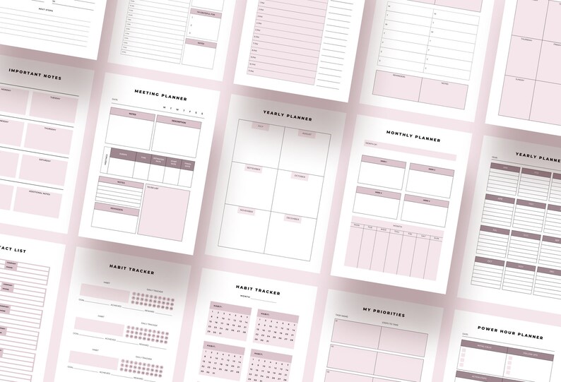 To Do Lists and Productivity Printable Editable Canva Template - Etsy