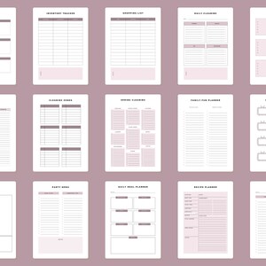 Household Management Binder Printable Editable Planner Template Life ...