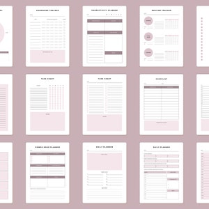 To Do Lists and Productivity Printable Editable Canva Template - Etsy