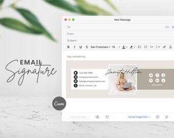 Editable Email Signature - Etsy