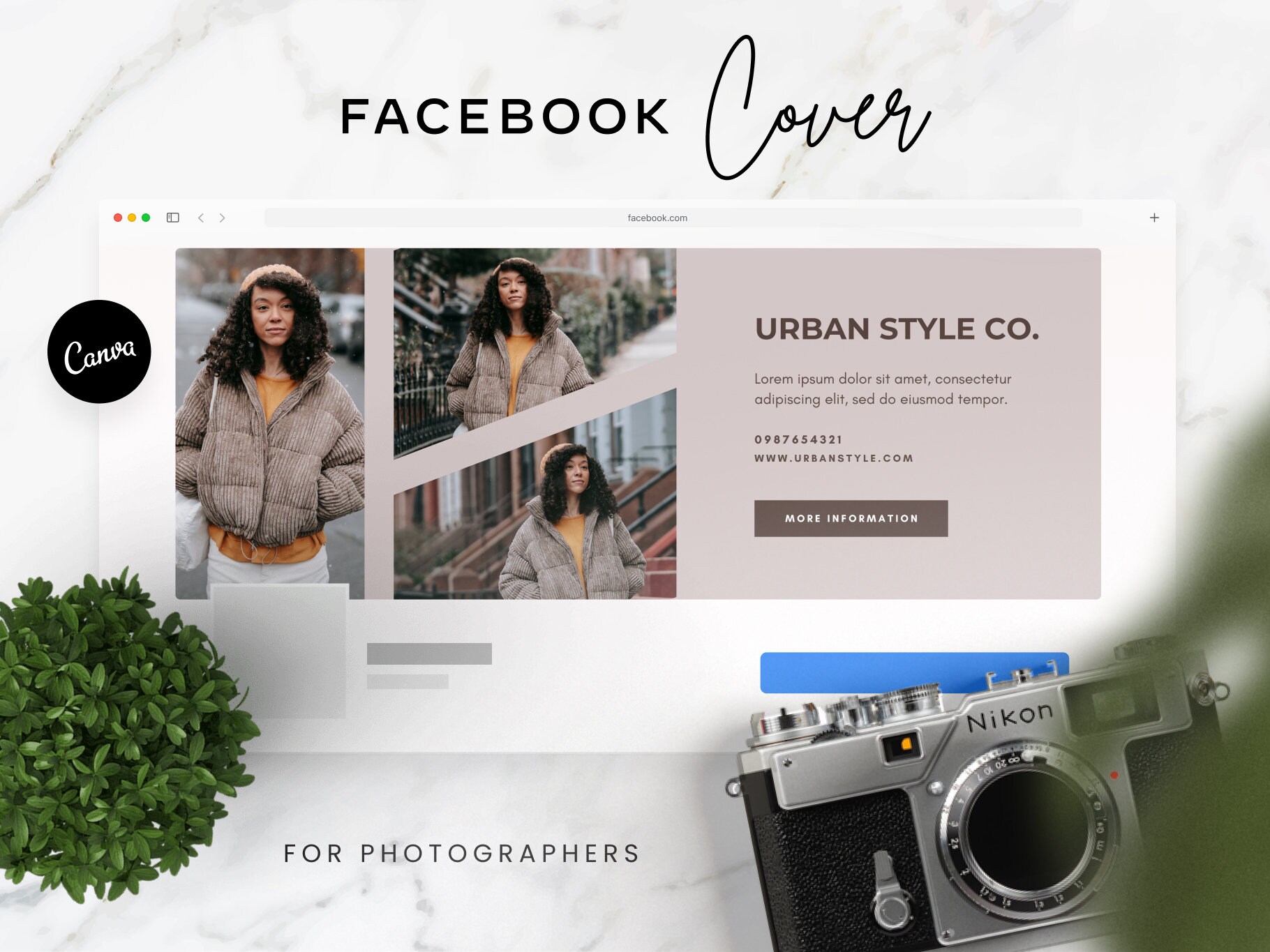 Camera And Model Facebook Covers