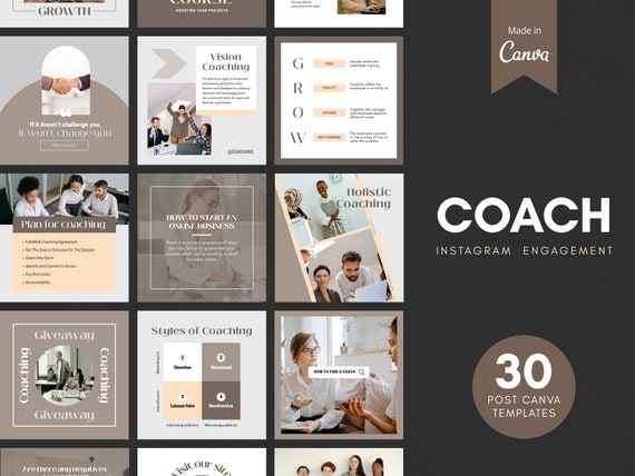 30 Coach Instagram Post Canva Templates - Etsy