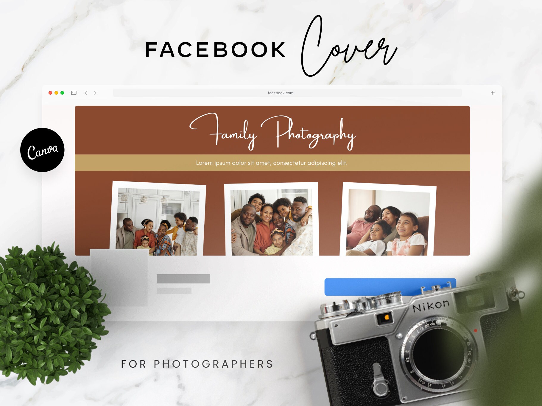 Camera And Model Facebook Covers