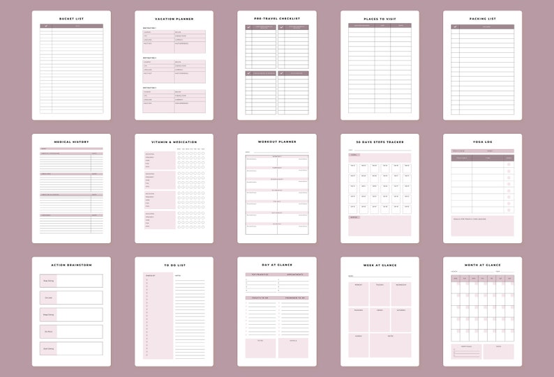 Household Management Binder Printable Editable Planner Template Life ...