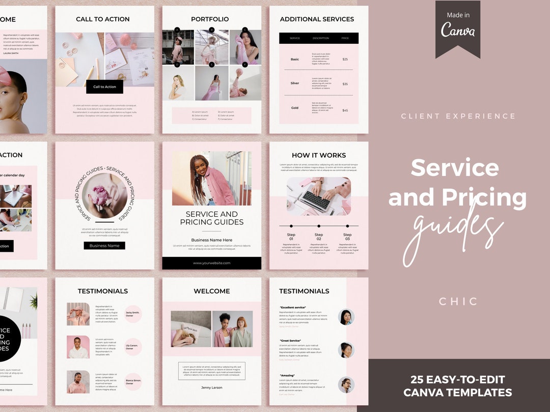 Services and Pricing Guide Template Price List Client Service Guide ...