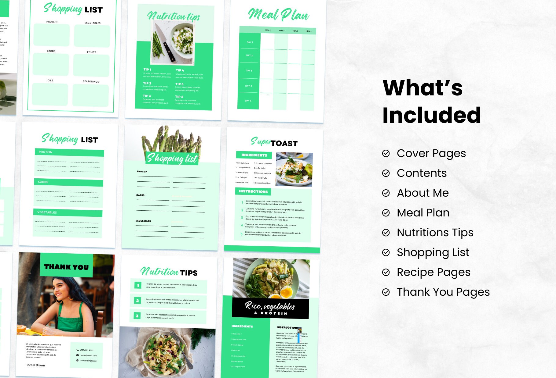 25 Page Nutrition Recipe Canva Templates Fitness and Health Ebook ...