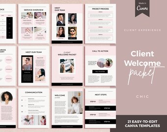 Service Client Welcome Packet / Client Onboarding Templates / - Etsy