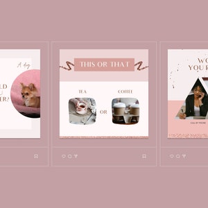 30 This or That Would You Rather Instagram Engagement Post - Etsy