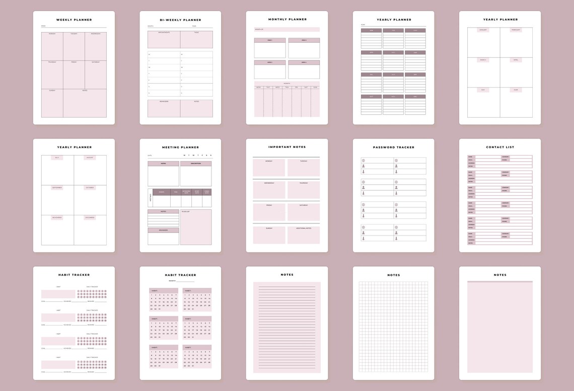 To Do Lists and Productivity Printable Editable Canva Template - Etsy