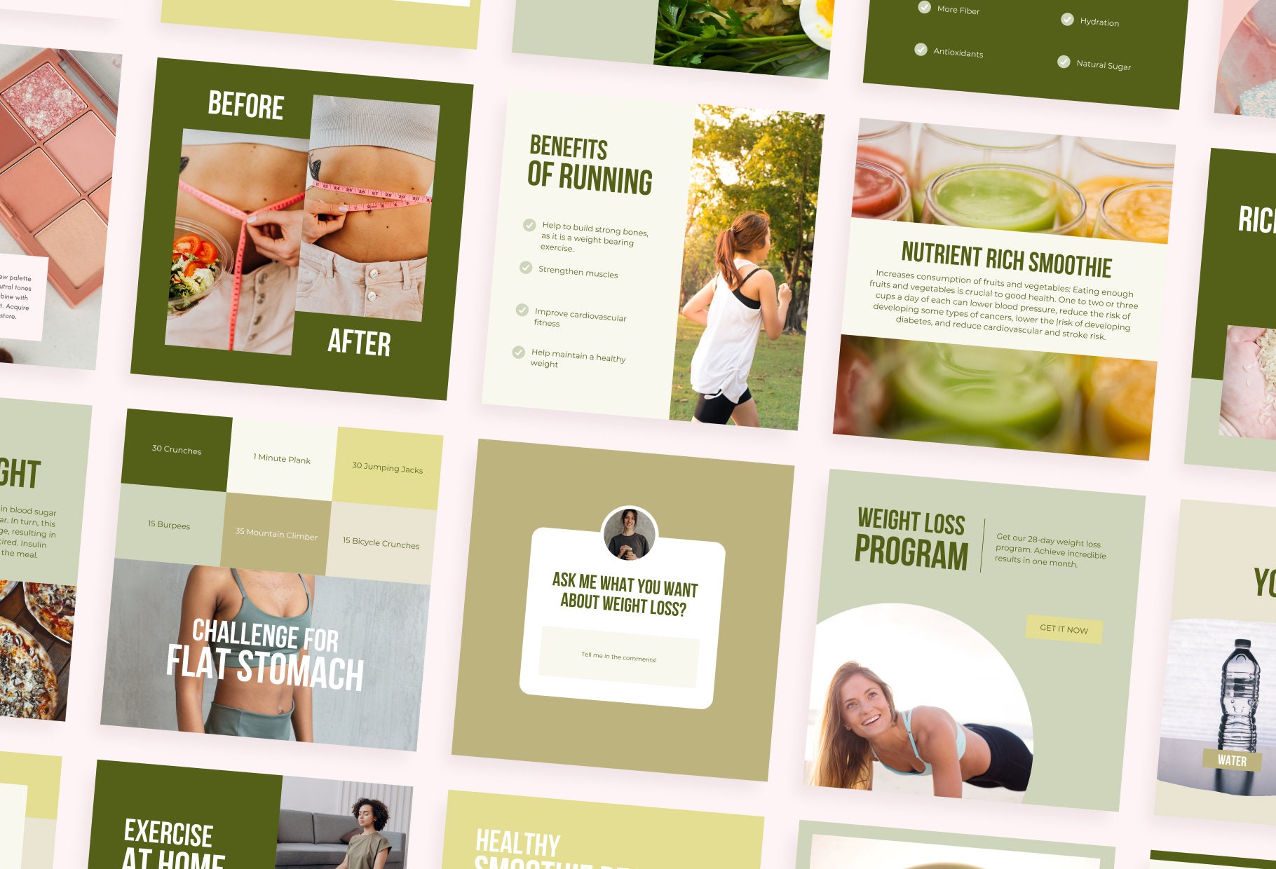 30 Weight Loss Instagram Post Fitness Nutrition Coach Templates ...