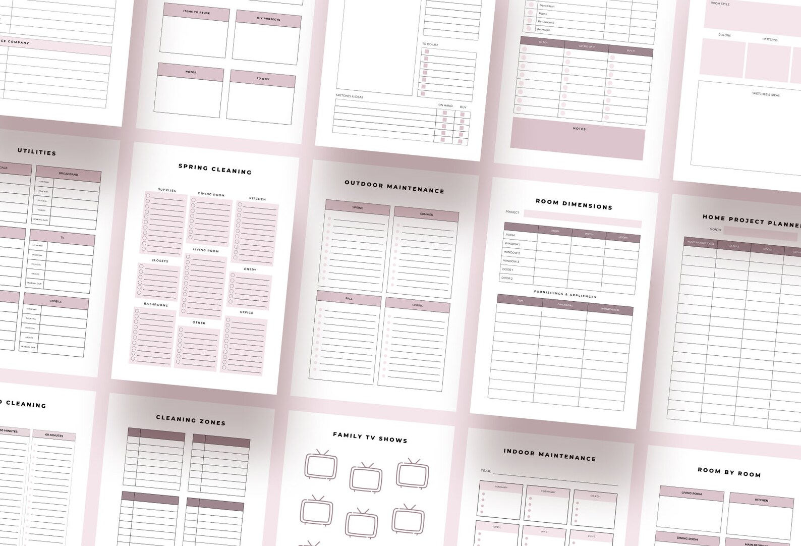 Household Management Binder Printable Editable Planner Template Life ...