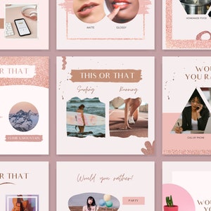 30 This or That Would You Rather Instagram Engagement Post - Etsy