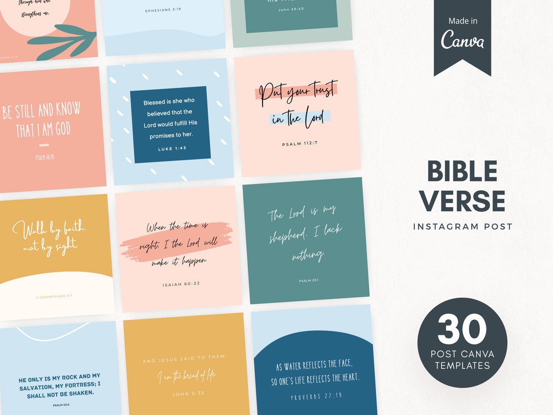 30 Bible Verse Instagram Post Religion Worship Quotes - Etsy