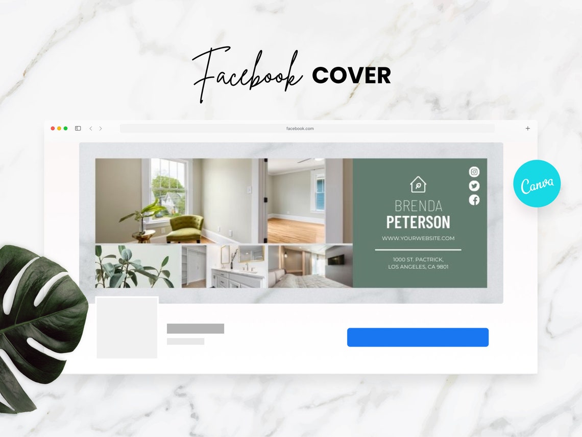Interior Designer Facebook Cover Social Media Banner Real - Etsy