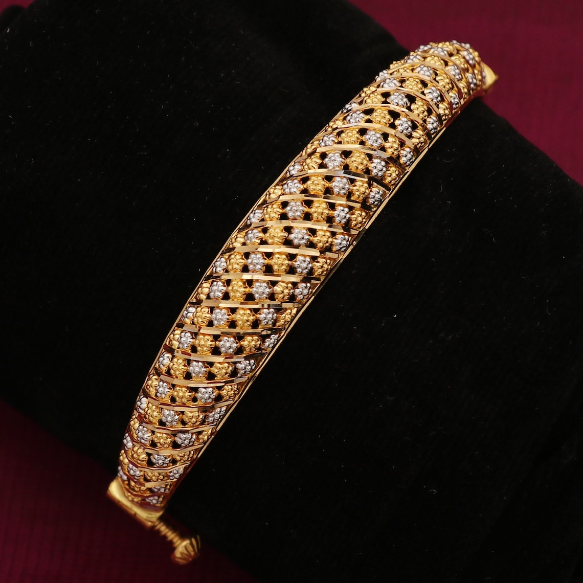 Designer 22k Gold Bracelet Handmade Indian Jewelry P1299 - Etsy