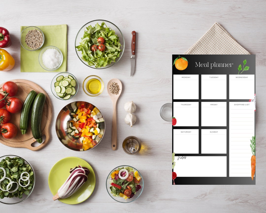Colorful Fruits Weekly Meal Planner, Customizable Planner, Editable ...