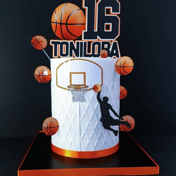 Basketball Cake Topper - Etsy