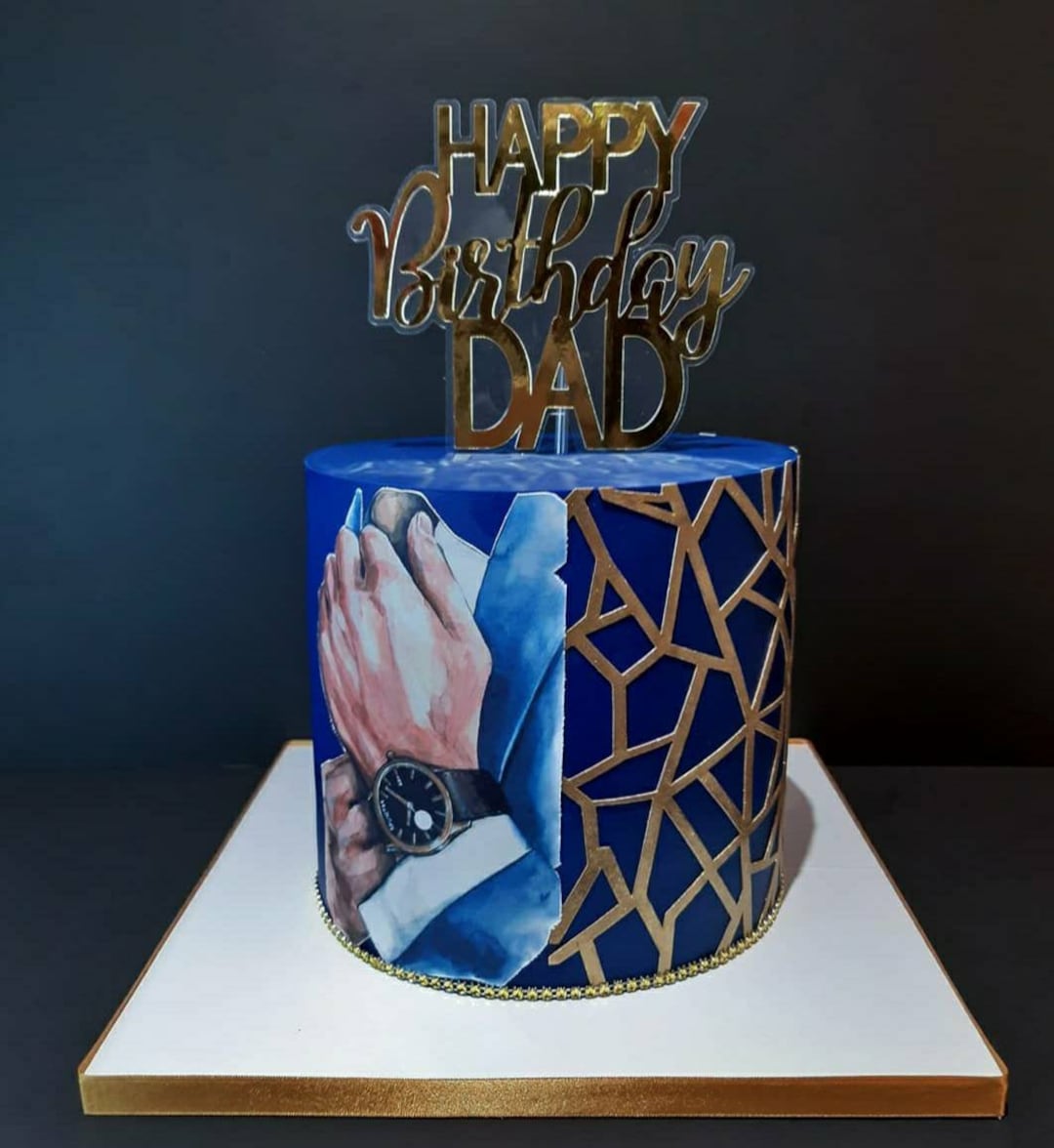 HAPPY BIRTHDAY DAD Cake Topper - Etsy