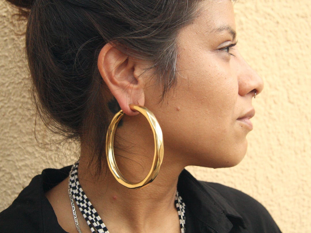 Large Stretched Ear Earrings | Multi-use With Rhombus Texture ...