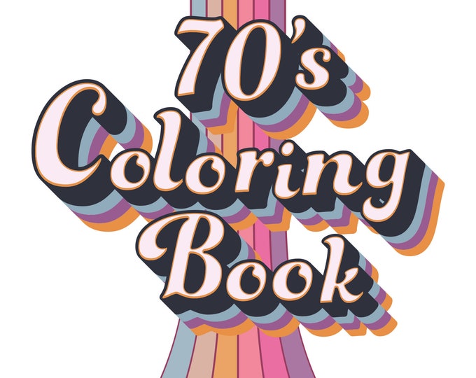 70s Coloring Book for Adults and Kids 77 Pages - Retro Coloring Book - Etsy