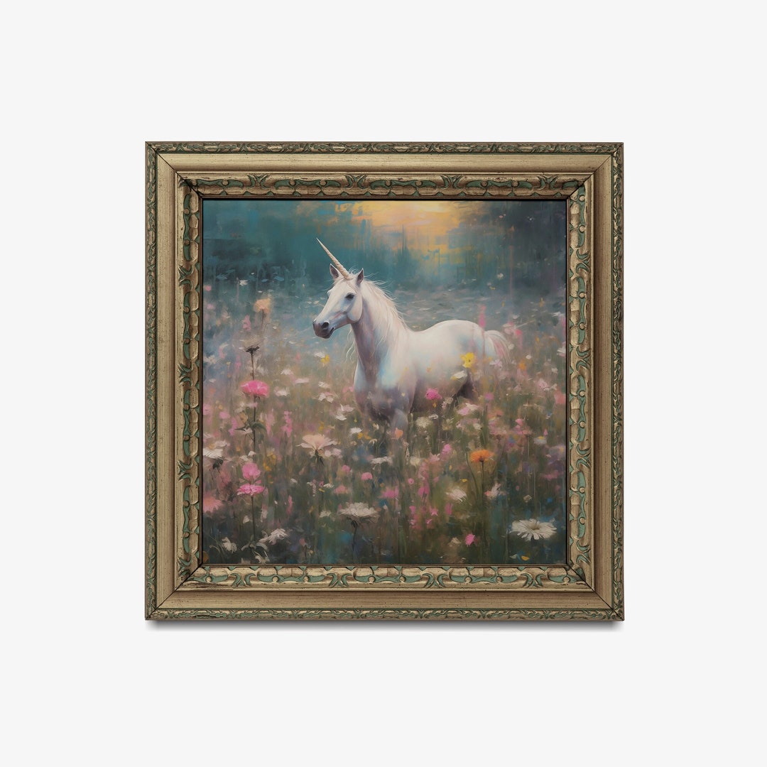 Vintage Unicorn Printable Poster - High Quality - Digital Print - Etsy