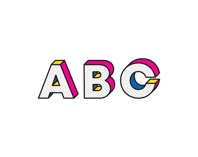 3d Letters SVG 3d Alphabet Svg Pink Polka Dot Letters Letter Elements ...