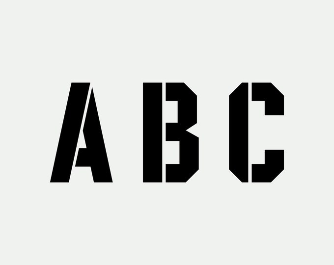 Military Alphabet Army Alphabet Military Letters Eps Svg Png Stencil ...