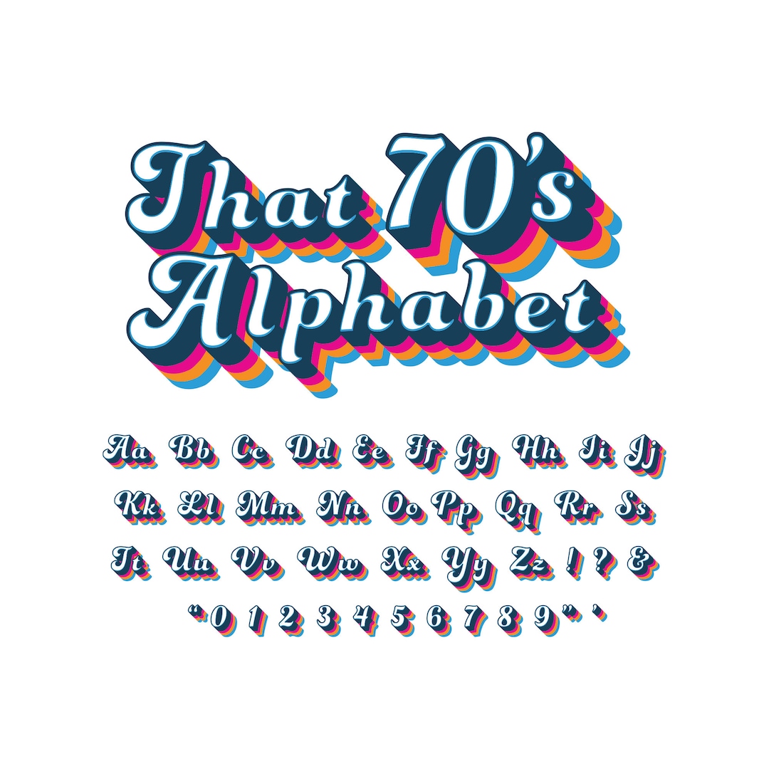 Retro Alphabet Png - Pink Rainbow Letters Vintage Elements Digital ...