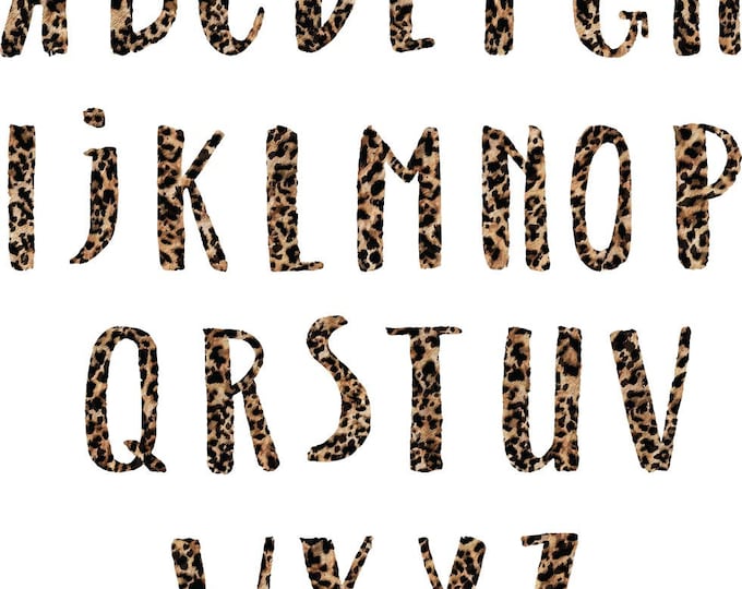 Animal Print Letters Eps - Leopard Print Letters - Svg - Png - Eps ...