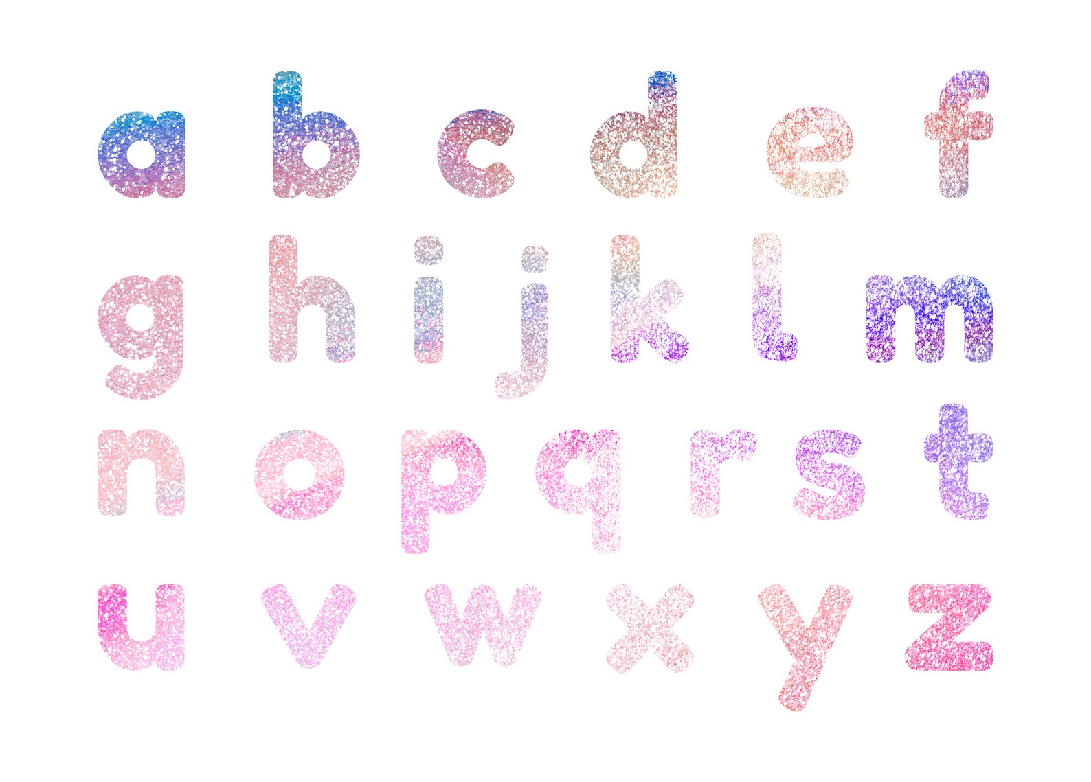 Holographic Alphabet Pink Holographic Letters Rainbow - Etsy