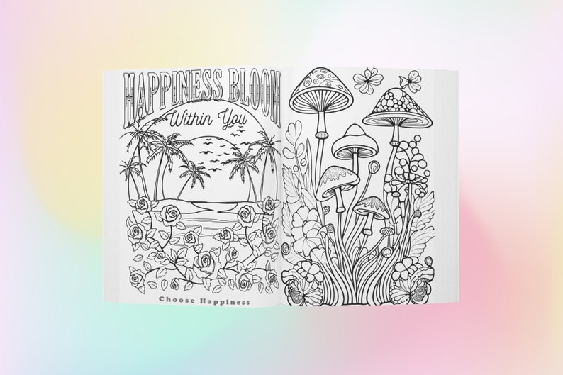 70s Coloring Book for Adults and Kids 77 Pages Retro - Etsy