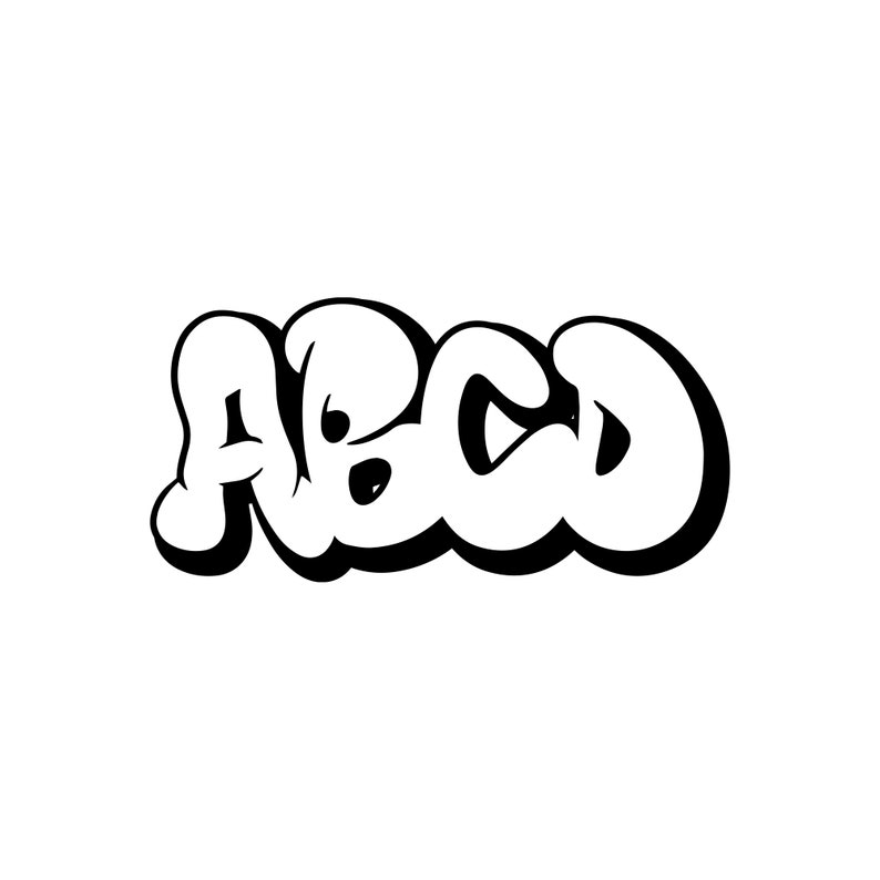 Graffiti Alphabet - Bubble Alphabet - Graffiti Bubble in Eps - Svg ...