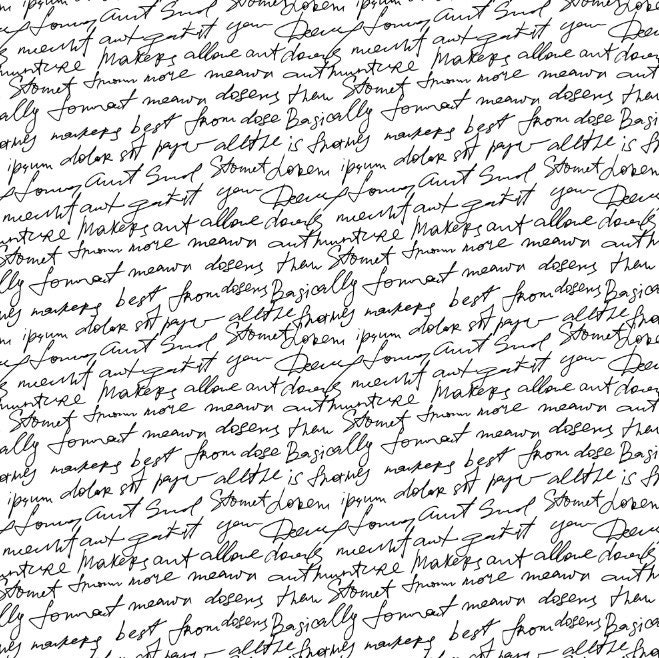 Handwriting Pattern Graffiti Pattern Black and White - Etsy