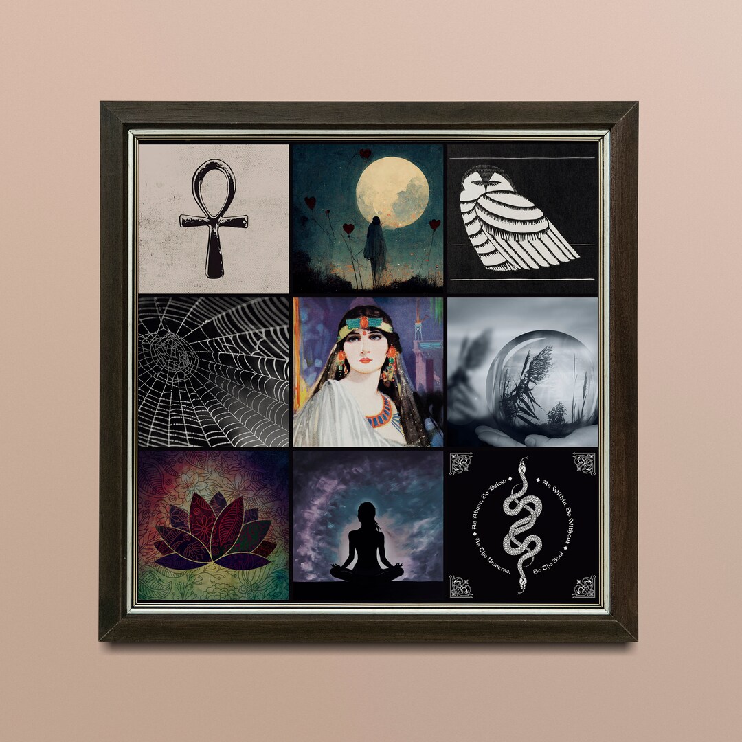 The High Priestess Collage Printable Tarot Art Collage High Quality ...