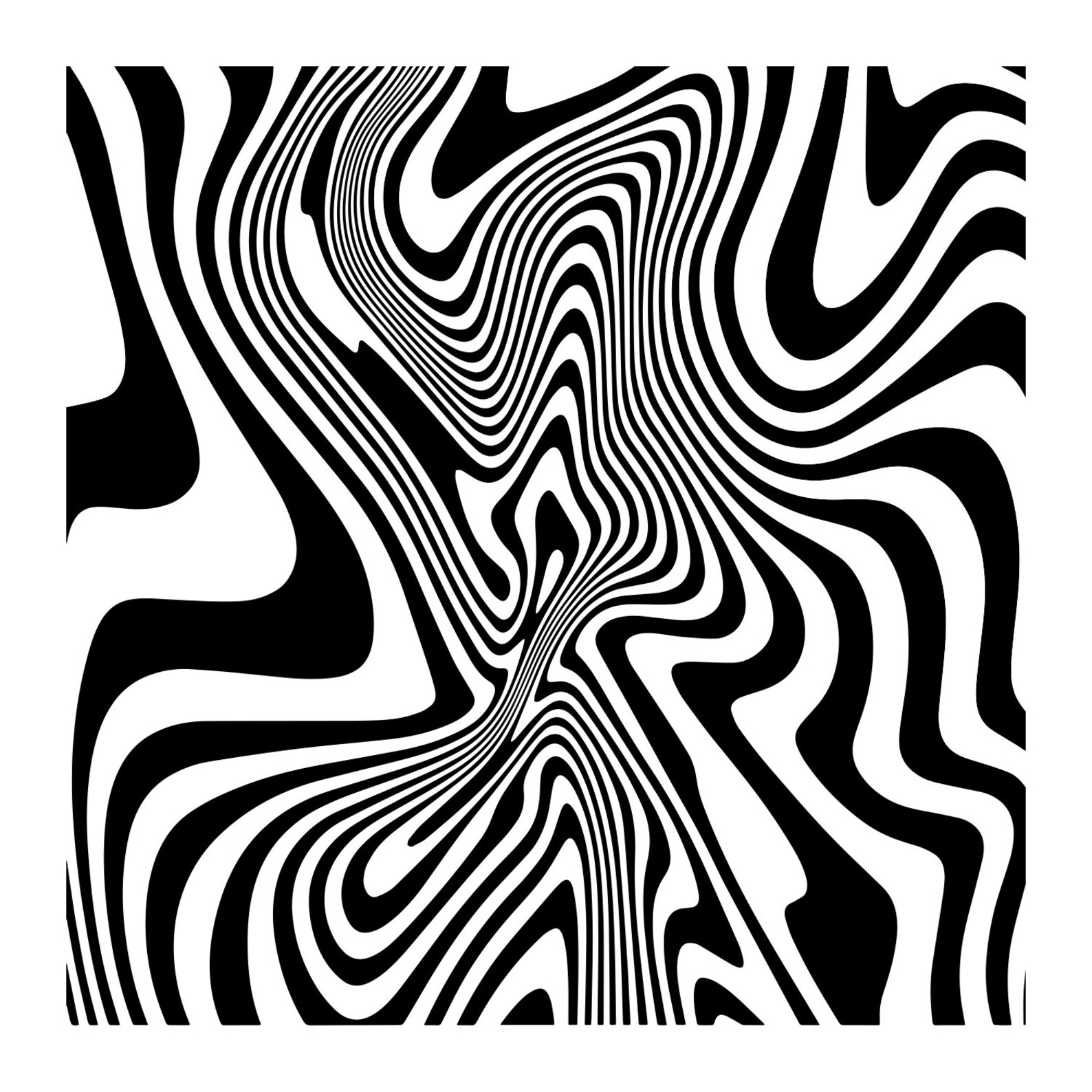 Psychedelic Vector Retro Wavy Lines 60s Hippy Designs Svg Stickers Png ...