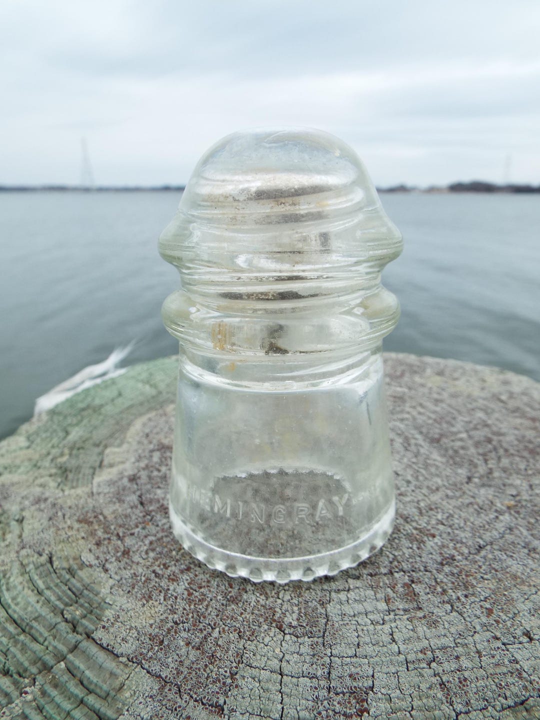 Vintage hemingray 9 Clear Glass Insulator - Etsy