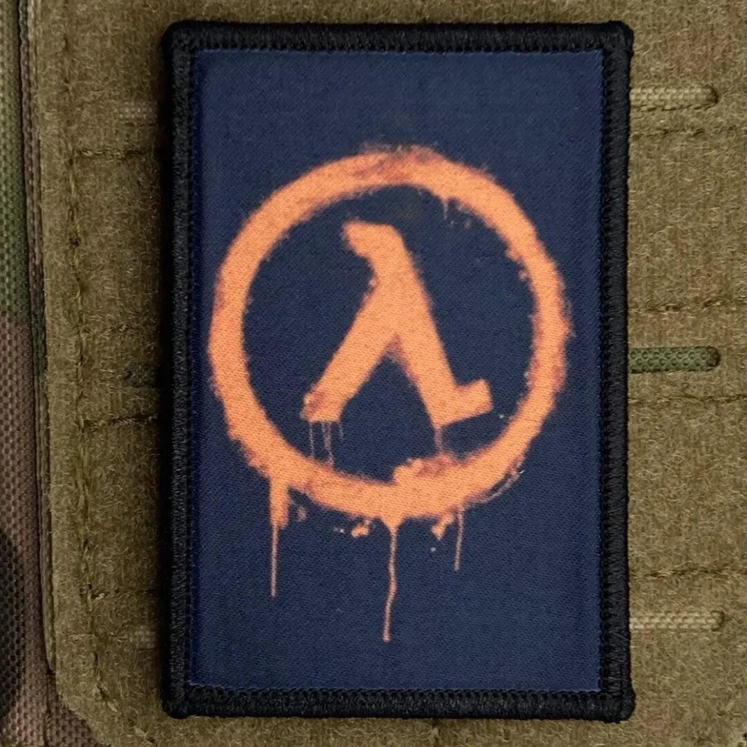 Half-life Game PVC Patch With Hook & Loop Iconic Lambda Logo for Backpacks, Jackets, Tactical ...