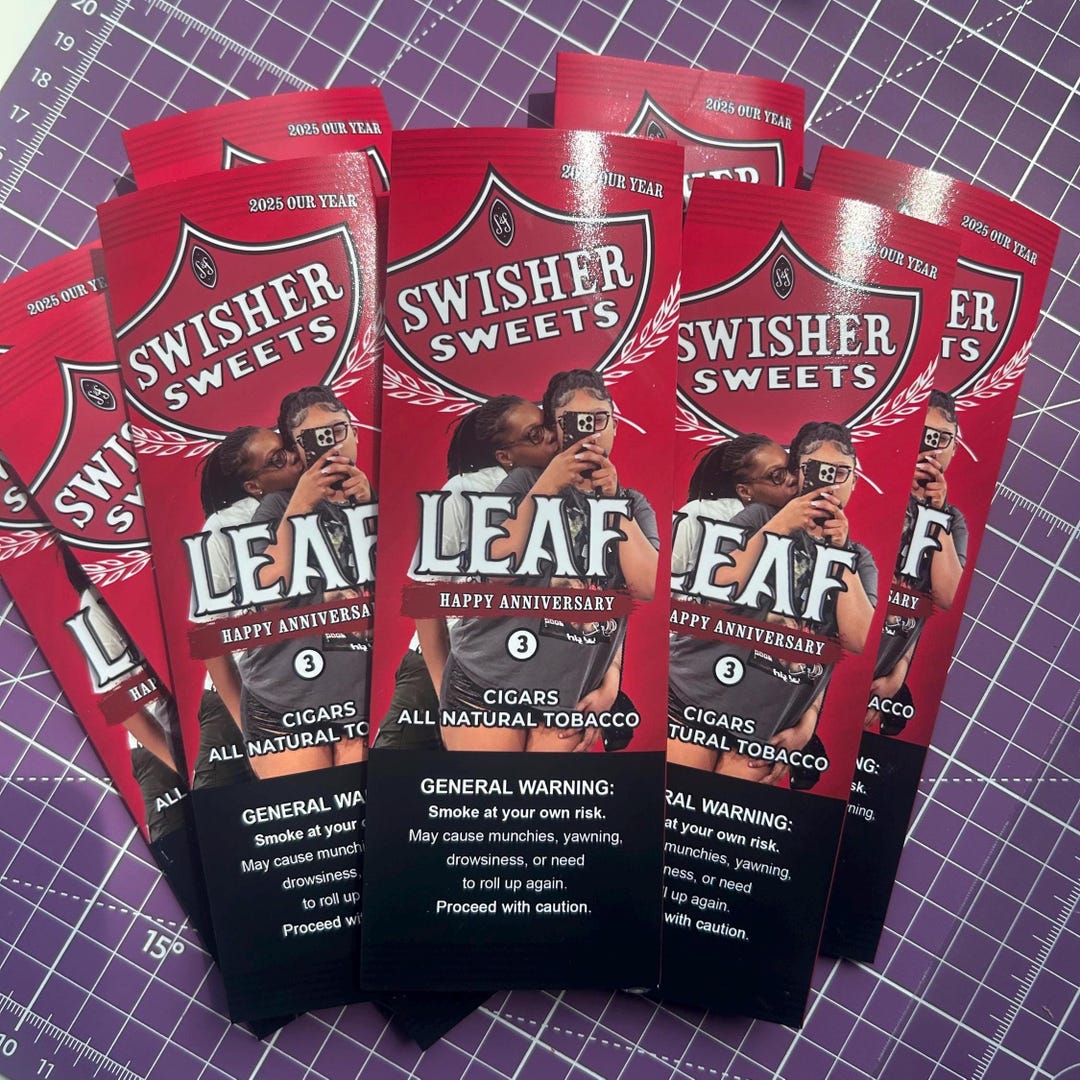 Custom Swisher Sweet Cigar Wraps | Personalized Adult Party Favors ...