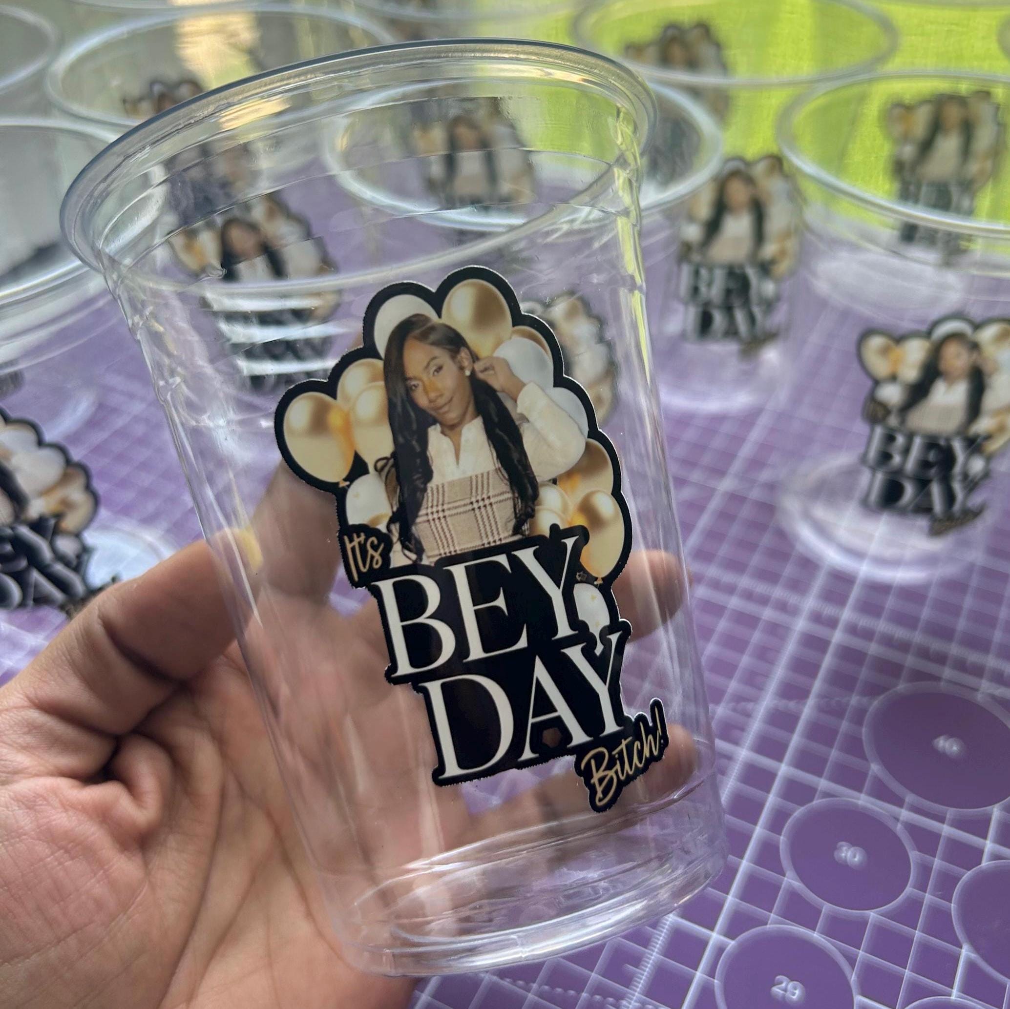 Personalized Party Cups | Photo Labels, Birthday Wedding Favors - Etsy
