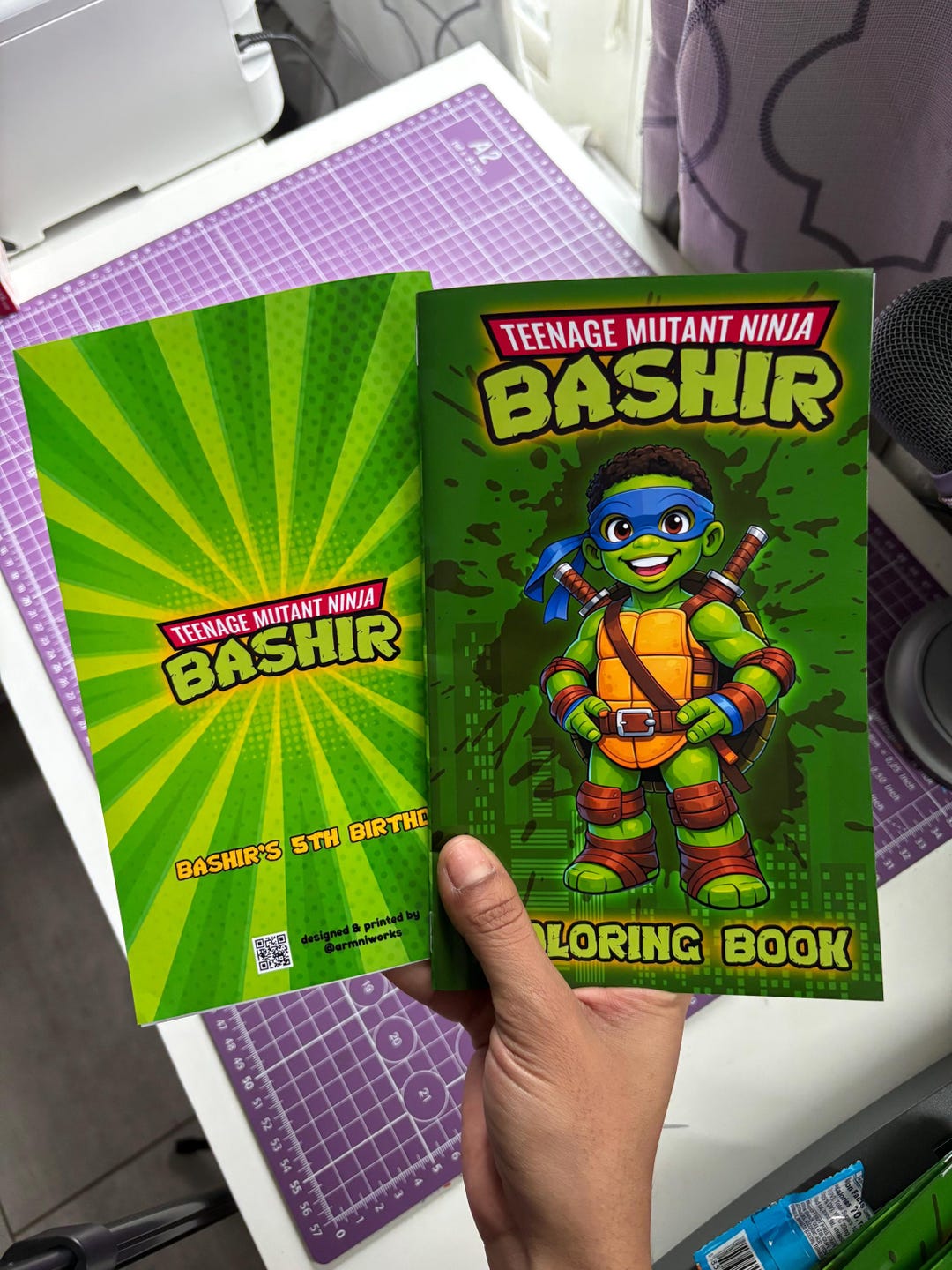 Ninja Turtles Custom Kids Coloring Book | Personalized Kids Party Favor ...