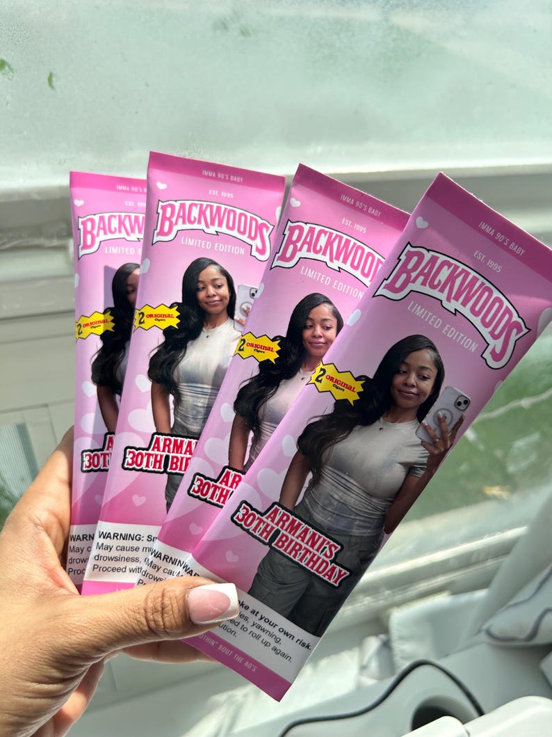 Custom Backwoods Single Wraps | Personalized Unique Adult Birthday ...