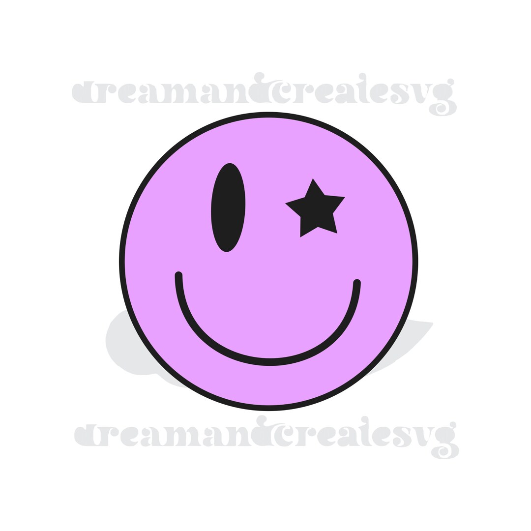 Star Smiley Face Svg / Smiley Svg / Retro Svg / 90's Svg / Retro Smile ...